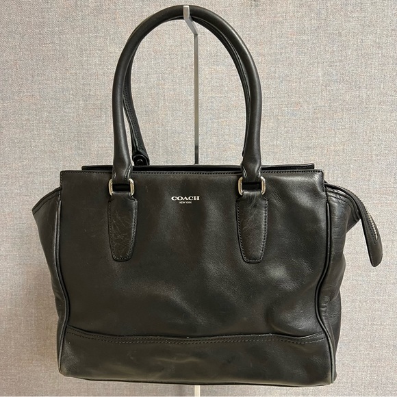 Coach | Bags | Coach Legacy Leather Medium Candace Carryall Black Purse ...
